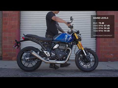 Triumph 400/400x Stubby Predator Carbon Exhaust | British Customs