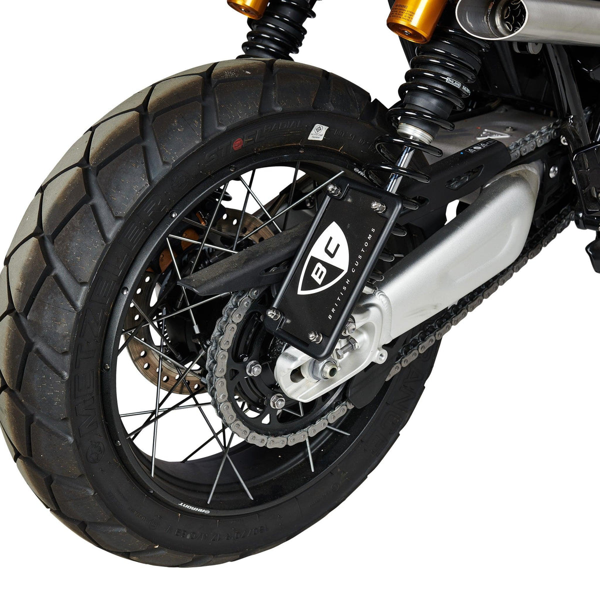 Vertical License Plate for Triumph Motorcycles from British Customs