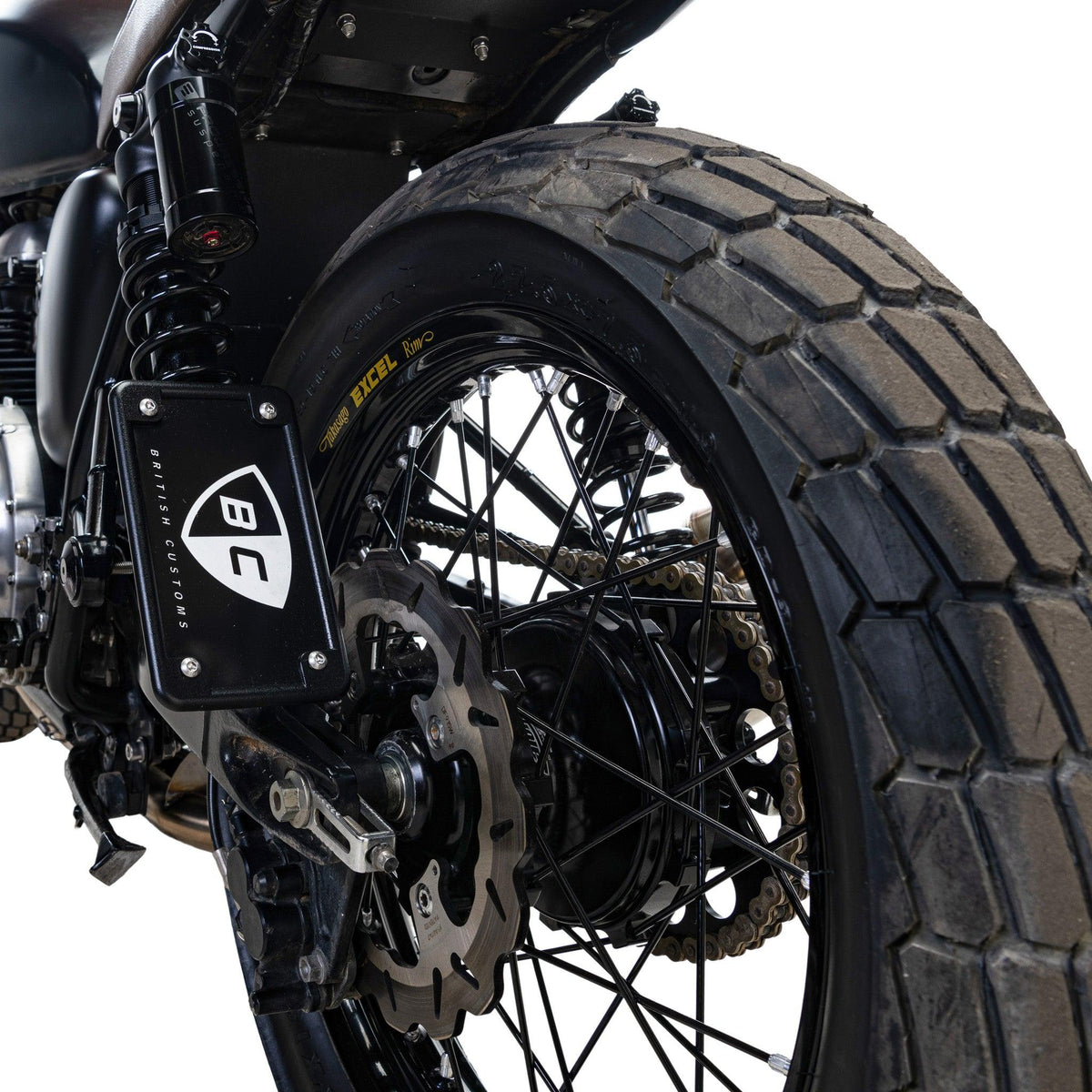 8mm Shock Mount License Plate for Triumph Motorcycles